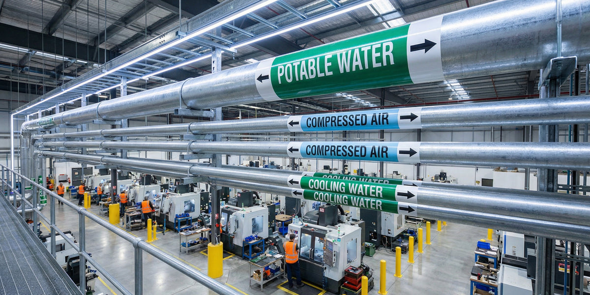 Pipe Marker Signs: AS1345 Guide | SafetySigns.com.au — Safetysigns.com.au