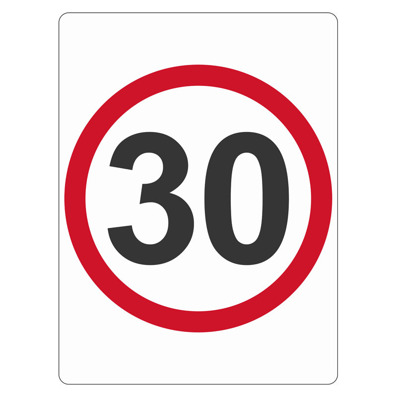 Traffic Sign - 30 KM (R4-1) — Safetysigns.com.au