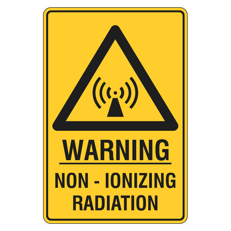 Warning Sign - Non-Ionizing Radiation 300x450mm Polypropylene ...