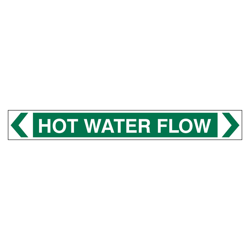 Pipe Marker - Hot Water Flow – Safetysigns.com.au