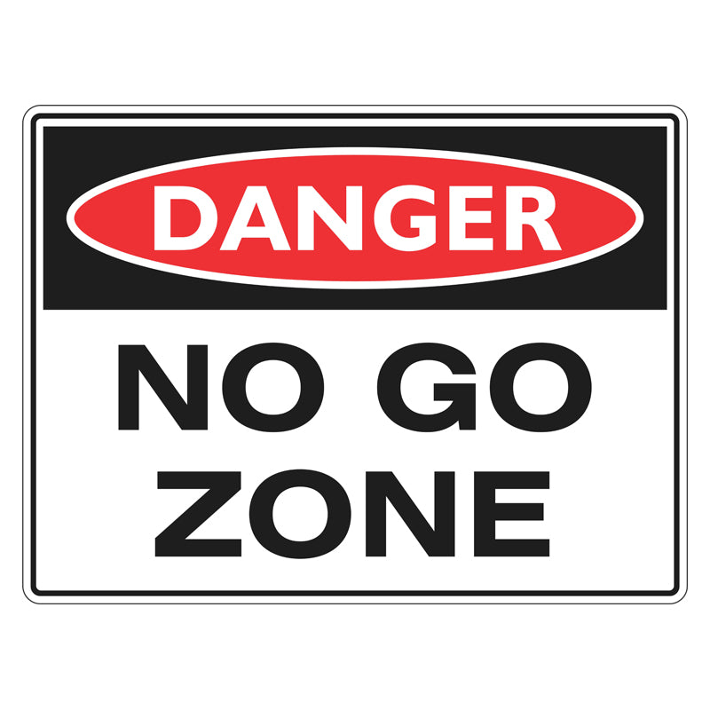 Danger Sign - No Go Zone — Safetysigns.com.au