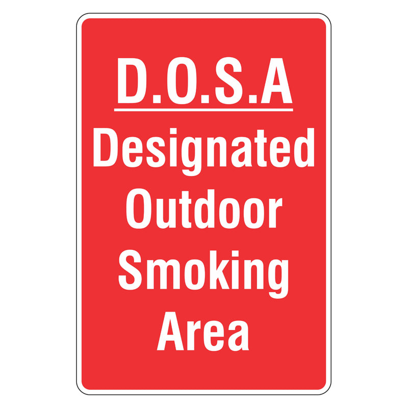 Designated Outdoor Smoking Area Sign — Safetysigns.com.au