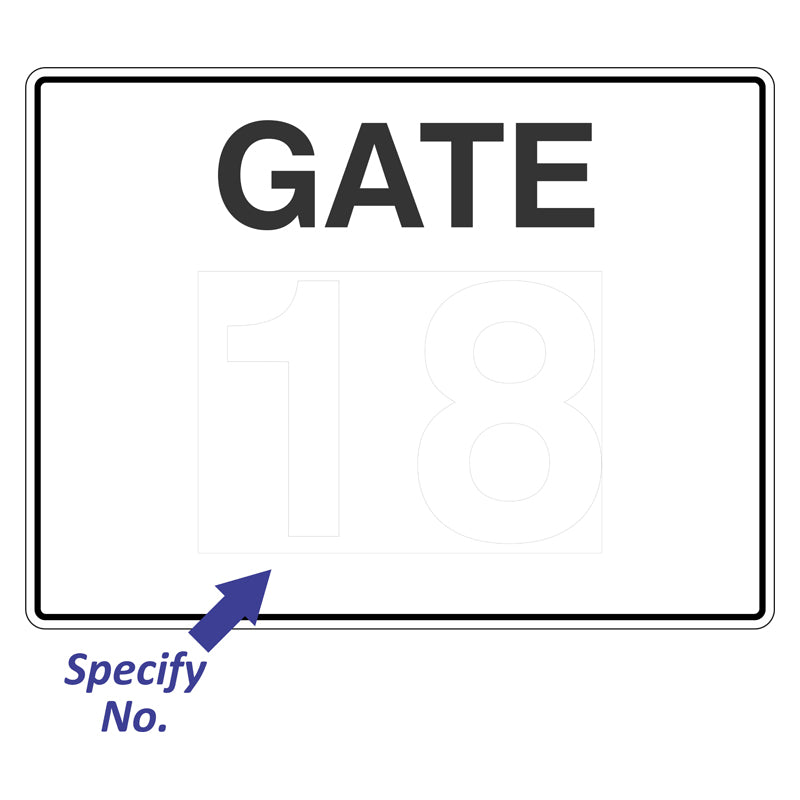 Gate Number Sign — Safetysigns.com.au