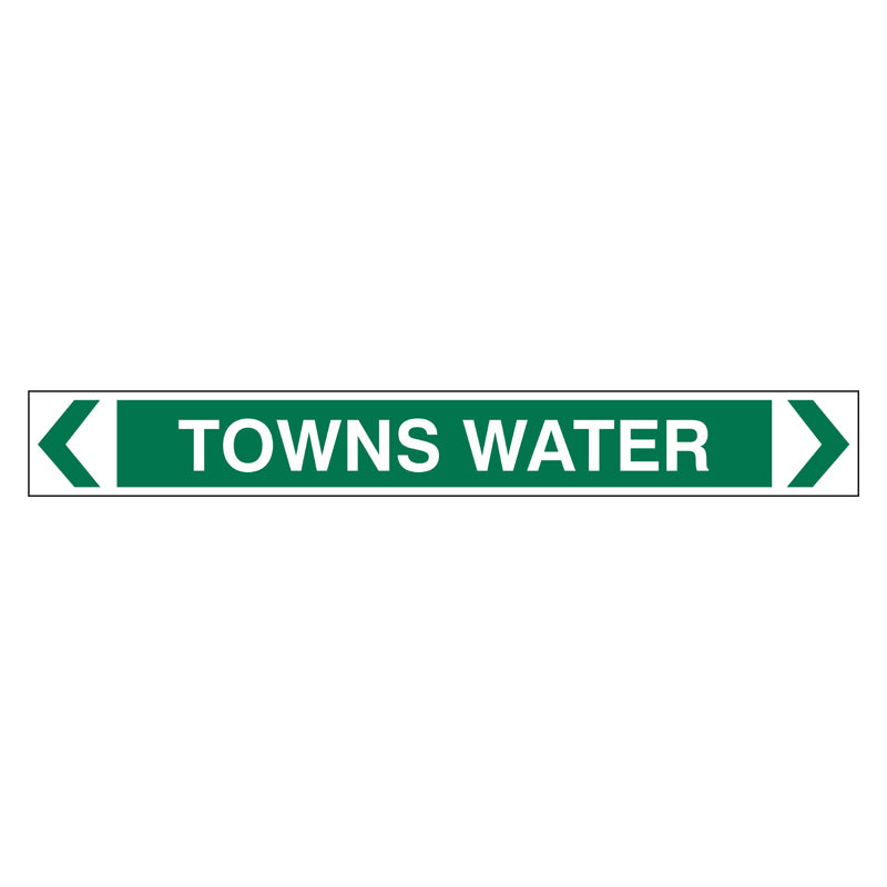 Pipe Marker - Towns Water — Safetysigns.com.au