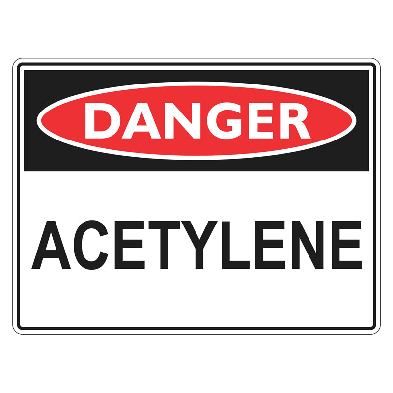 Danger Sign - Acetylene — Safetysigns.com.au
