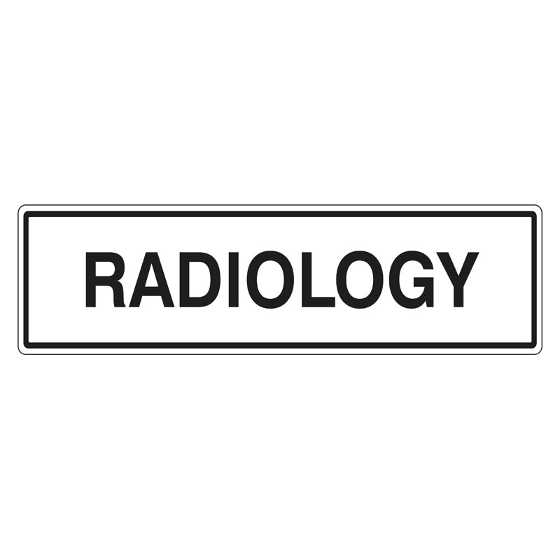 Radiology Sign — Safetysigns.com.au