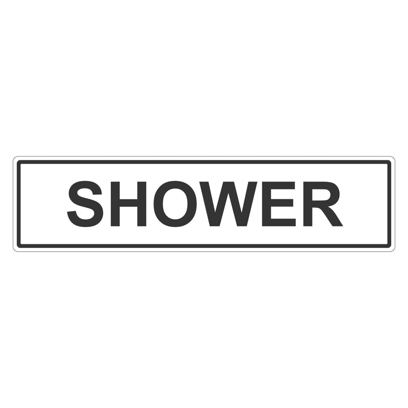 Shower Sign 200x50mm Vinyl — Safetysigns.com.au