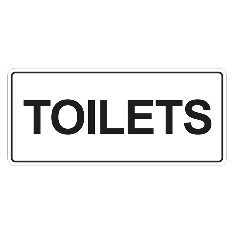 Toilets Sign 200 x 450mm - Metal — Safetysigns.com.au