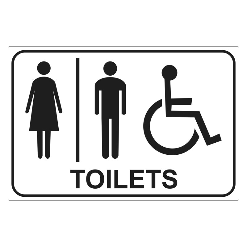 Toilets Sign 150x225mm - Vinyl — Safetysigns.com.au