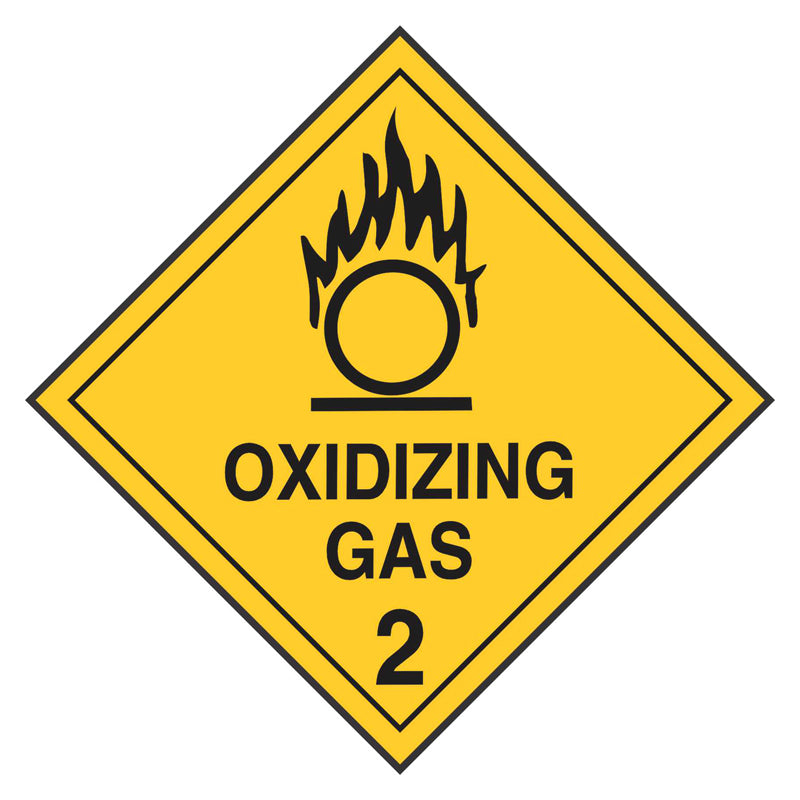 Hazchem Sign - 2 Oxidizing Gas — Safetysigns.com.au