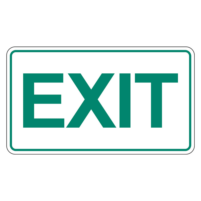 Exit Sign (Queensland Only) 200 X 350mm Luminous Metal — Safetysigns.com.au