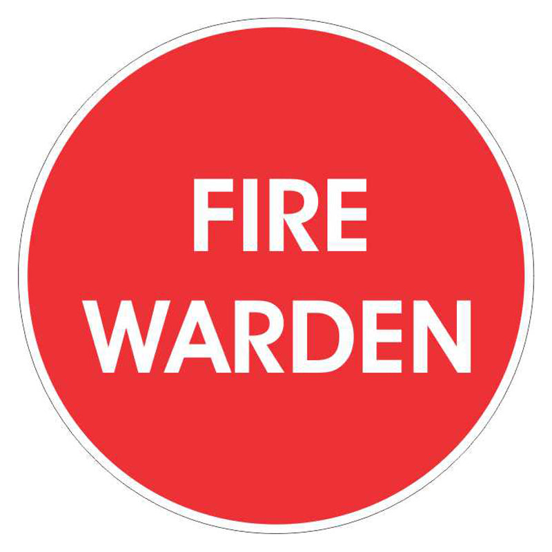 Hard Hat Label - Fire Warden — Safetysigns.com.au
