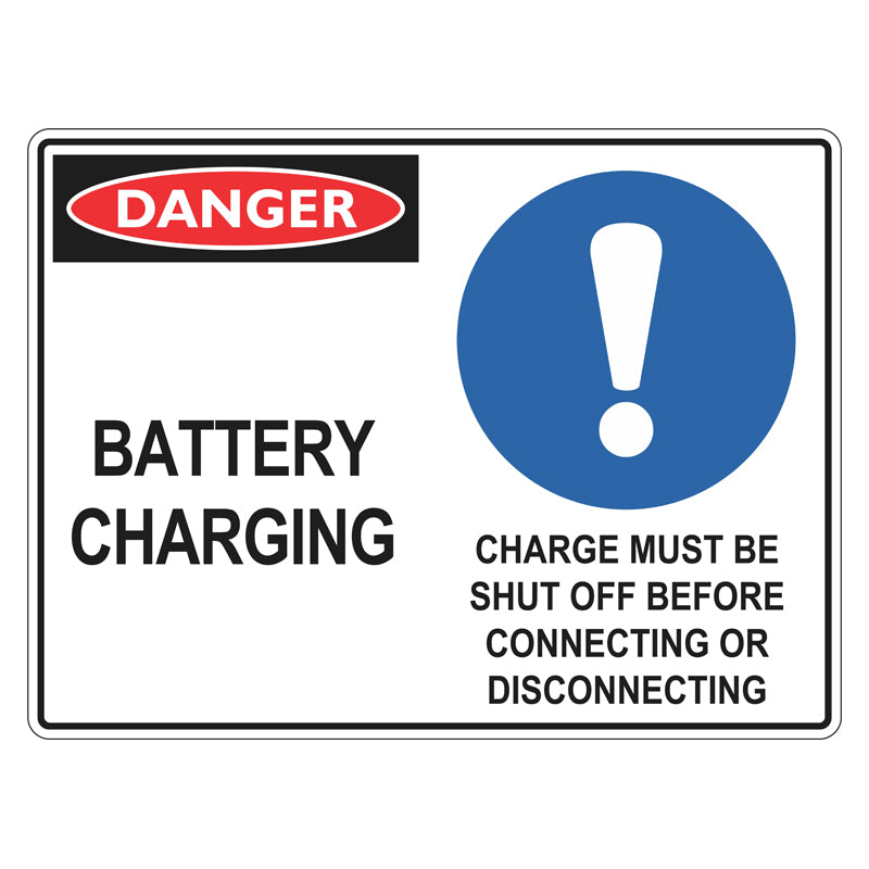 Danger Sign - Battery Charging — Safetysigns.com.au