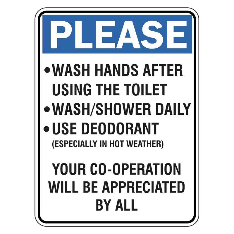Wash Hands After Use Sign