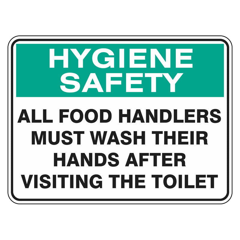 Hygiene Sign - All Food Handlers Must Wash Their Hands – Safetysigns.com.au