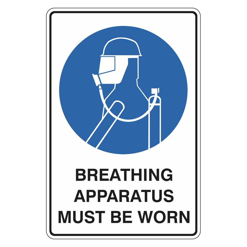 Mandatory Sign - Breathing Apparatus Must Be Worn – Safetysigns.com.au