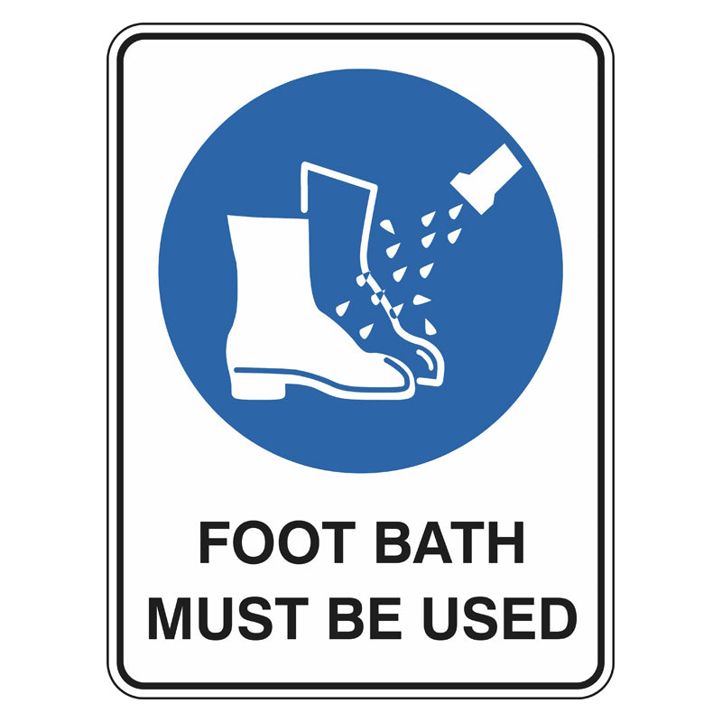 Mandatory Sign - Foot Bath Must Be Used — Safetysigns.com.au
