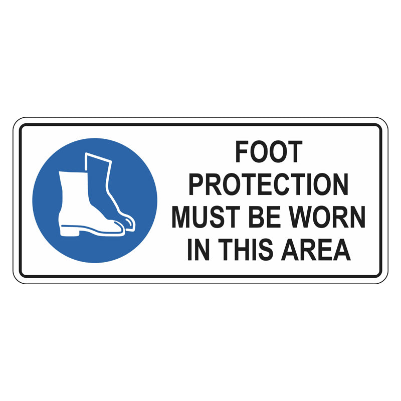 Mandatory Sign - Foot Protection Must Be Worn In This Area ...