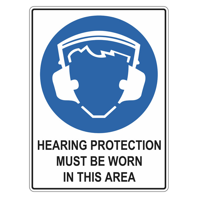 Mandatory Sign - Hearing Protection Must Be Worn In This Area ...