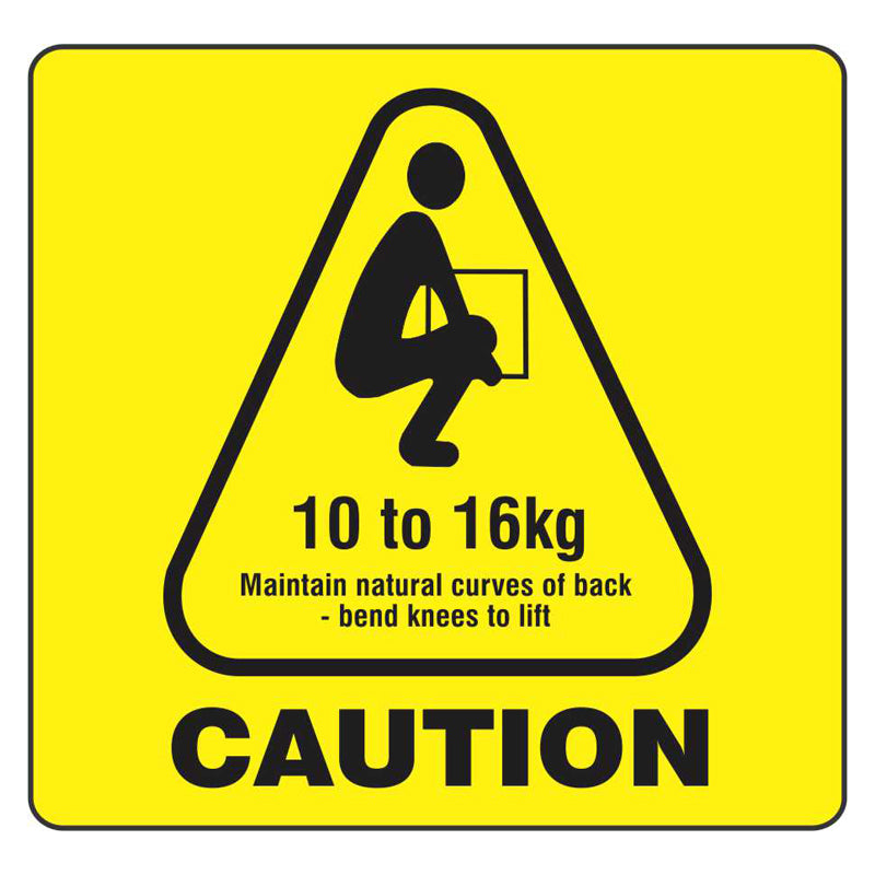 Packaging Labels - 10 - 16 KG — Safetysigns.com.au