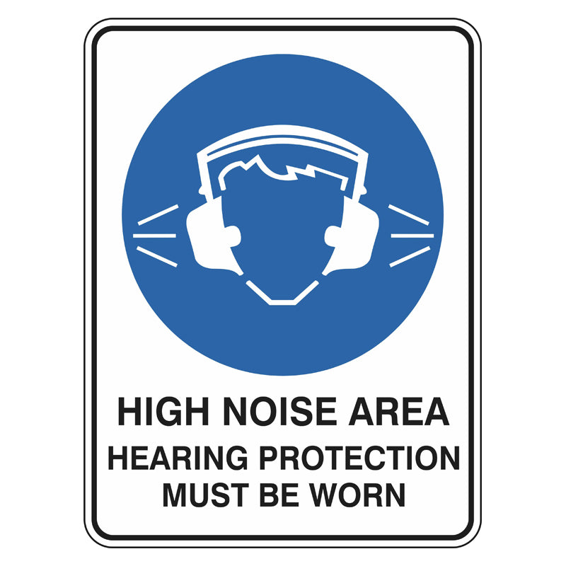 Mandatory Sign - High Noise Area Hearing Protection Must Be Worn ...