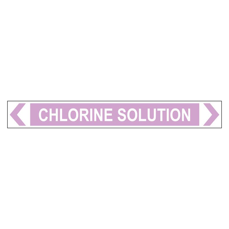 Pipe Marker - Chlorine Solution — Safetysigns.com.au