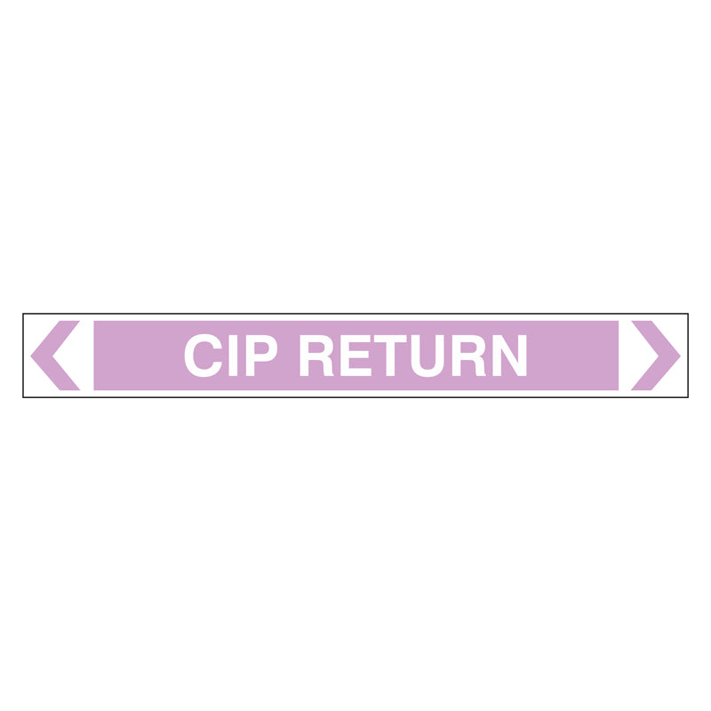 Pipe Marker - CIP Return – Safetysigns.com.au