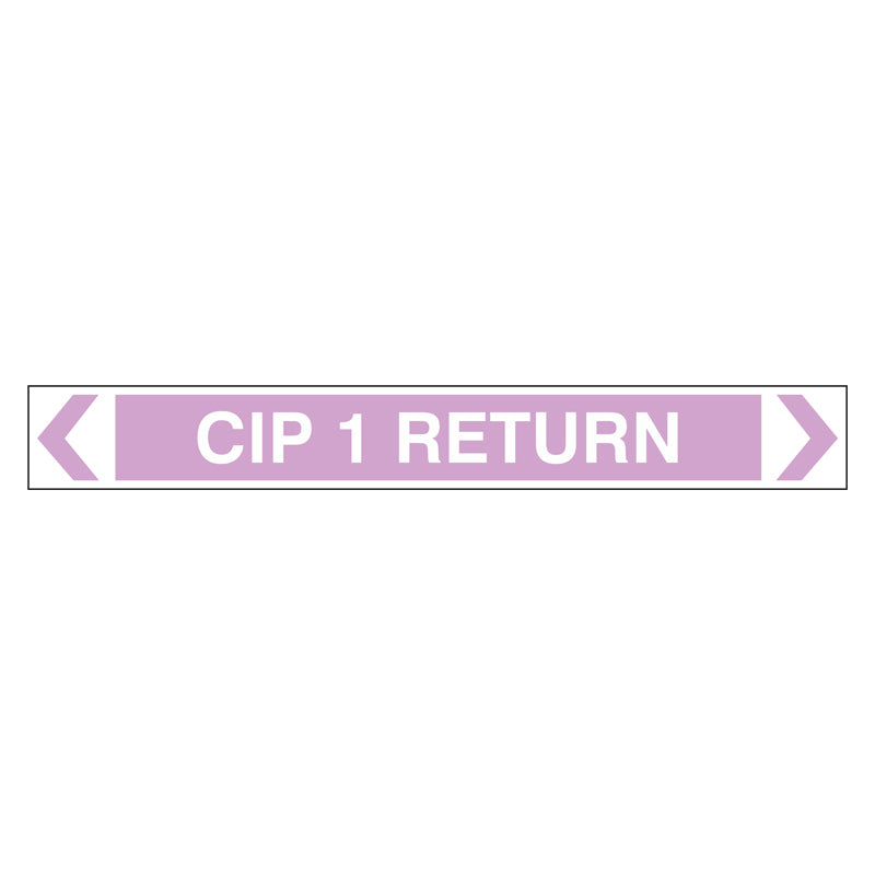 Pipe Marker - CIP 1 Return — Safetysigns.com.au