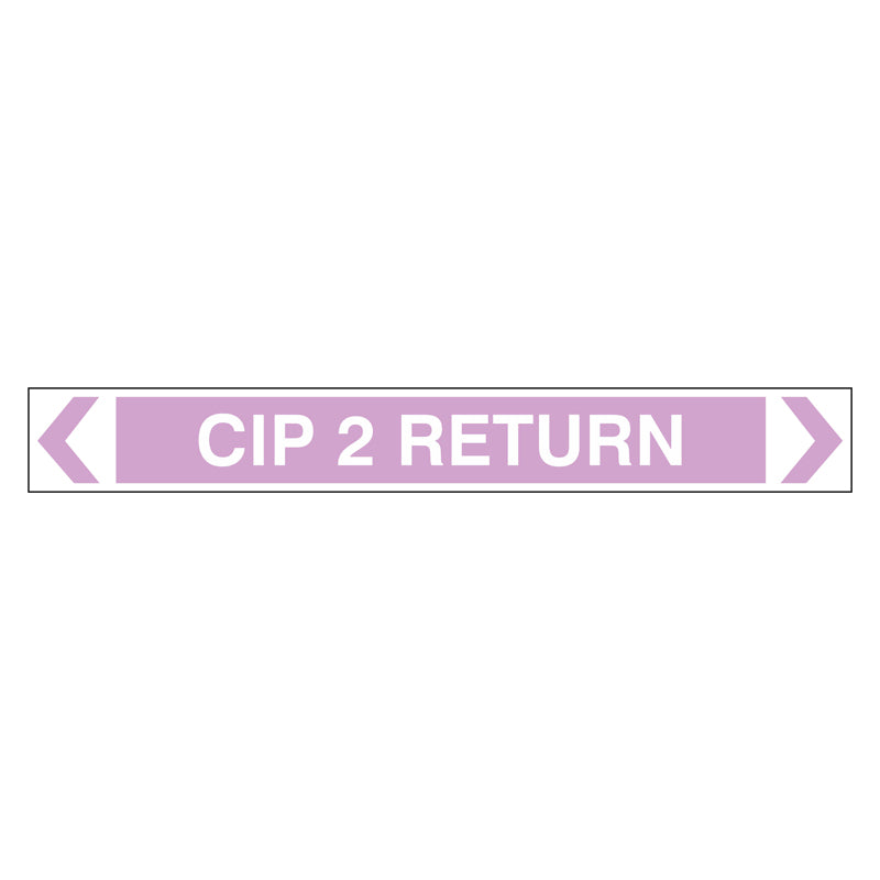Pipe Marker - CIP 2 Return — Safetysigns.com.au