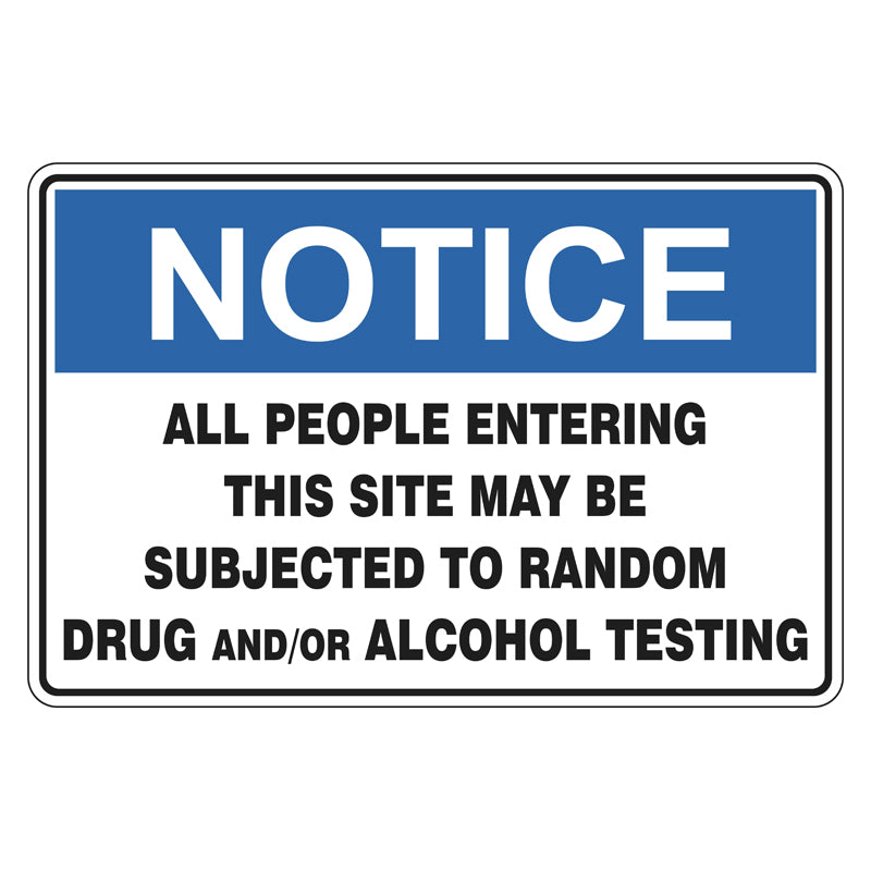 Notice Sign - All People Entering This Site May Be Subjected To Random ...