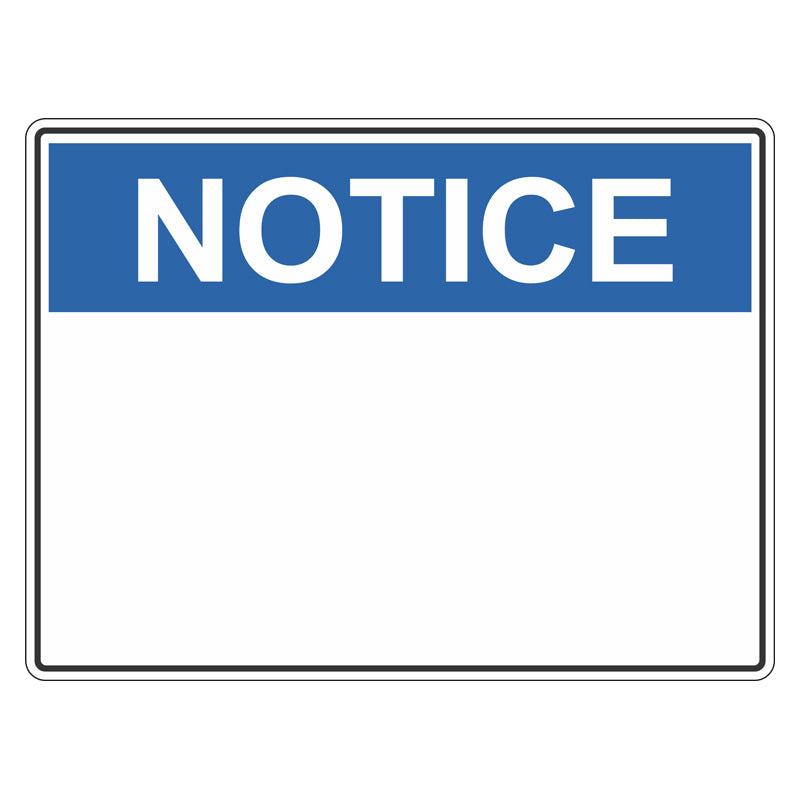 Blank Notice Sign