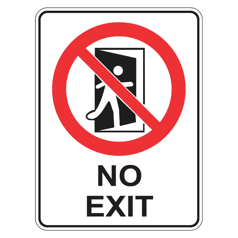 No Exit Signs Australia | Prohibition | Safetysigns.com.au