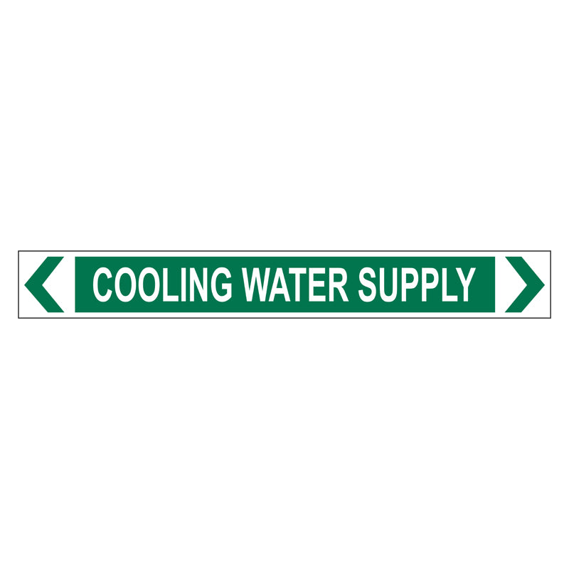 Pipe Marker - Cooling Water Supply — Safetysigns.com.au