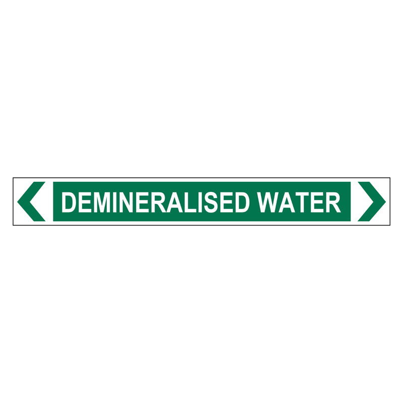 Pipe Marker - Demineralised Water – Safetysigns.com.au