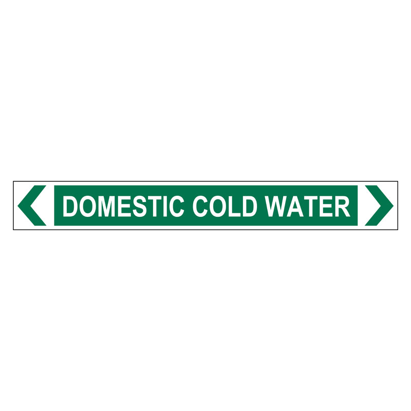 Pipe Marker - Domestic Cold Water — Safetysigns.com.au