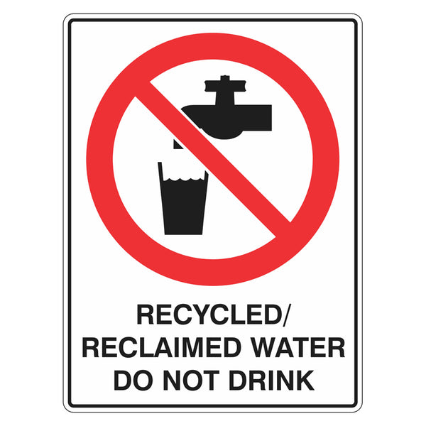 Pipe Marker - Reclaimed / Recycled Water Do Not Drink – Safetysigns.com.au