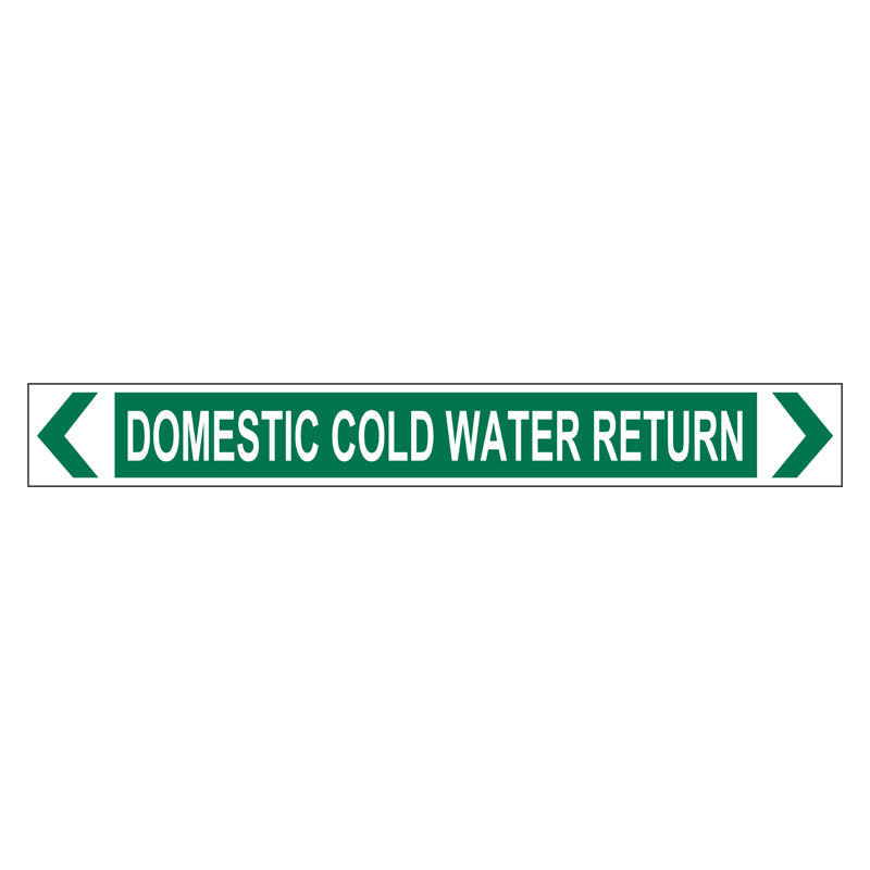 Pipe Marker - Domestic Cold Water Return – Safetysigns.com.au