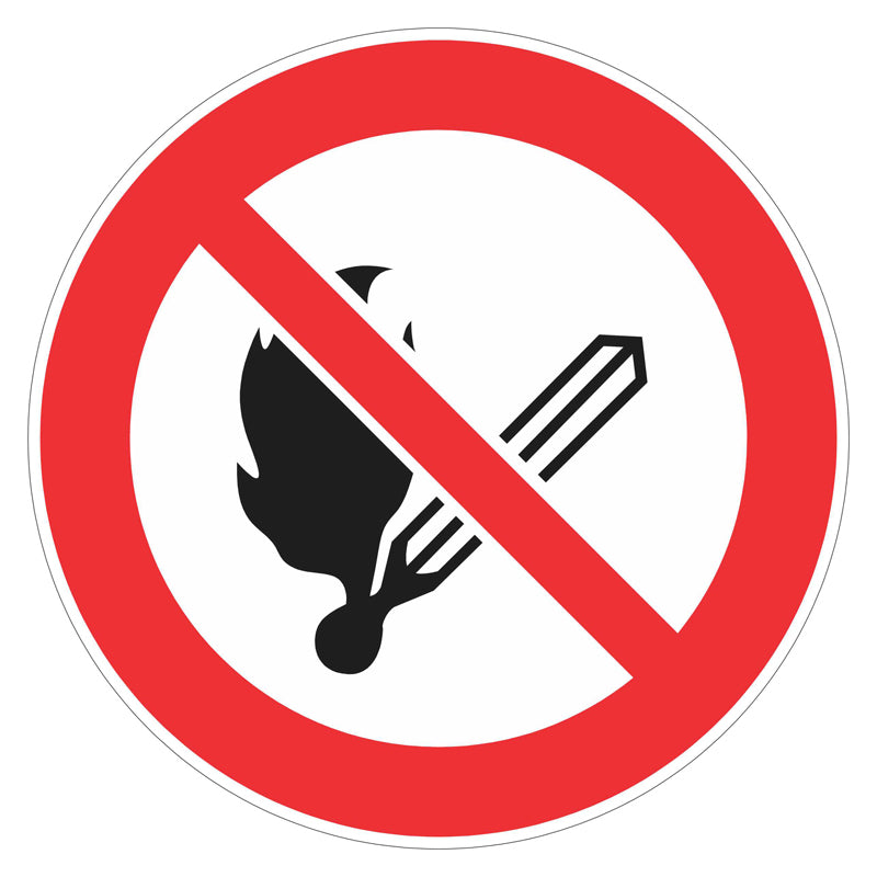 Prohibition Sign - No Flames — Safetysigns.com.au