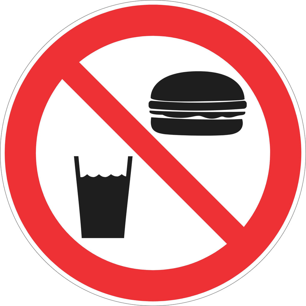 Prohibition Sign - No Food Or Drink – Safetysigns.com.au