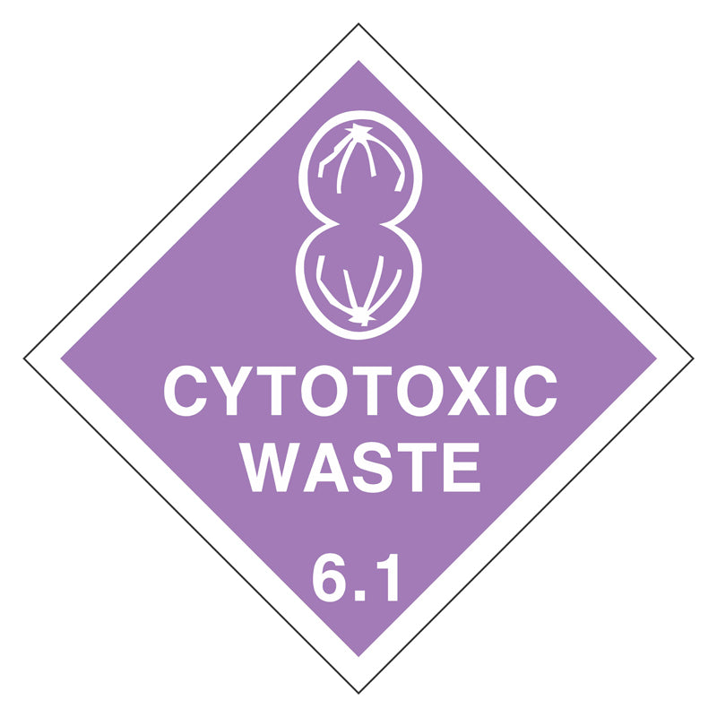 Hazchem Sign - 6.1 Cytotoxic Waste – Safetysigns.com.au