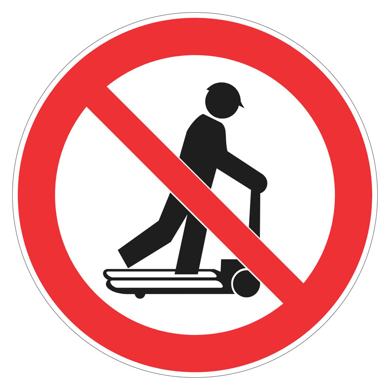 Prohibition Sign - No Riding Pallet Jack — Safetysigns.com.au