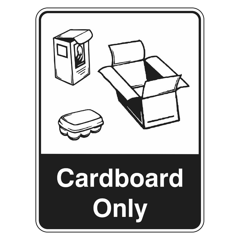 Recycling Sign - Cardboard Only – Safetysigns.com.au