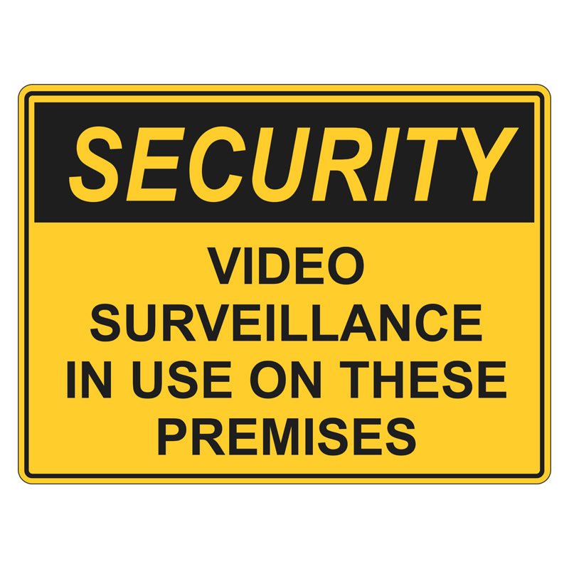 Security Sign - Video Surveillance In Use On These Premises ...