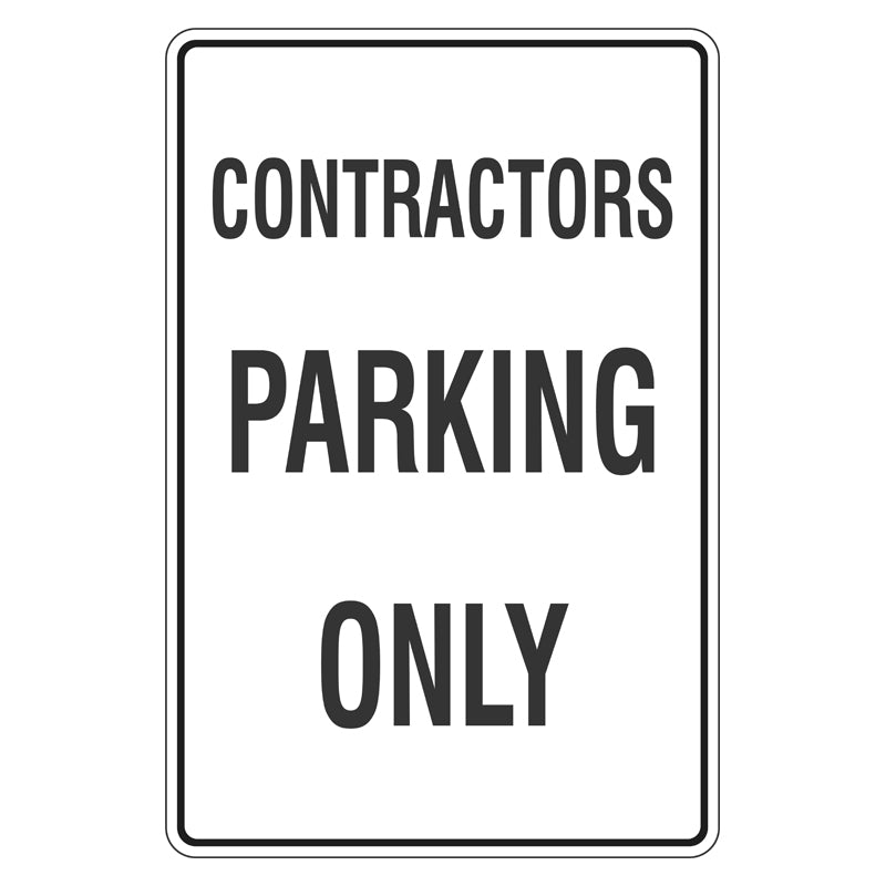 Car Park Sign - Contractors Parking Only — Safetysigns.com.au