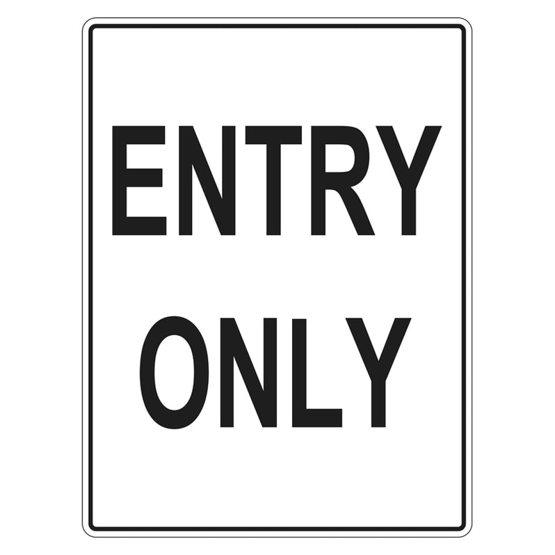Car Park Sign - Entry Only — Safetysigns.com.au