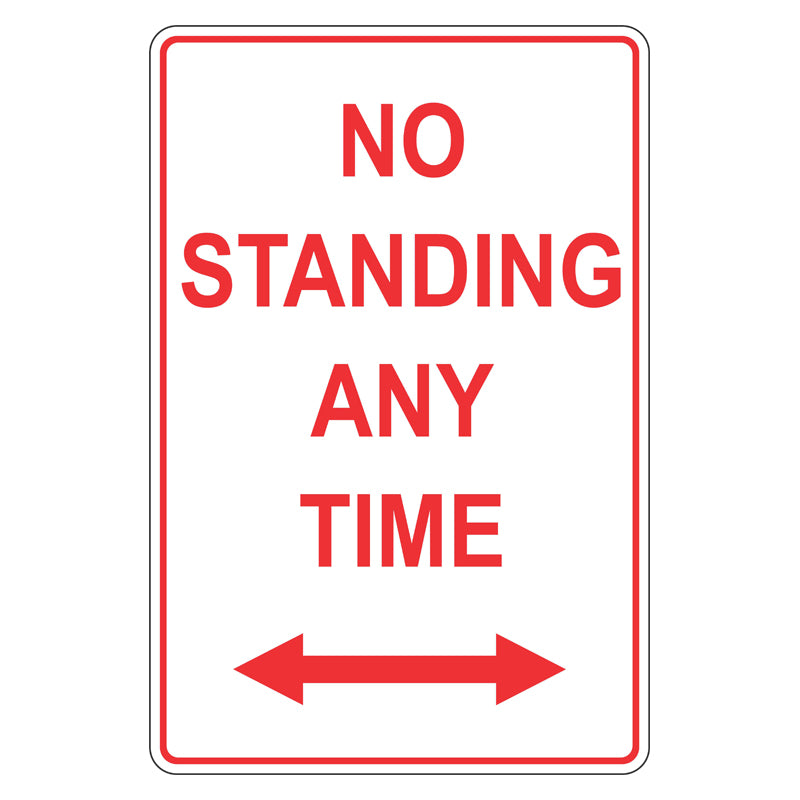Car Park Sign - No Standing Any Time – Safetysigns.com.au