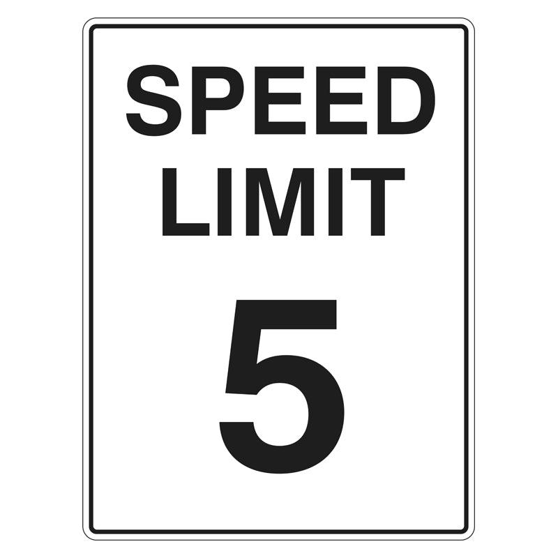 Speed Limit Sign - 5km 450x600mm - Metal — Safetysigns.com.au