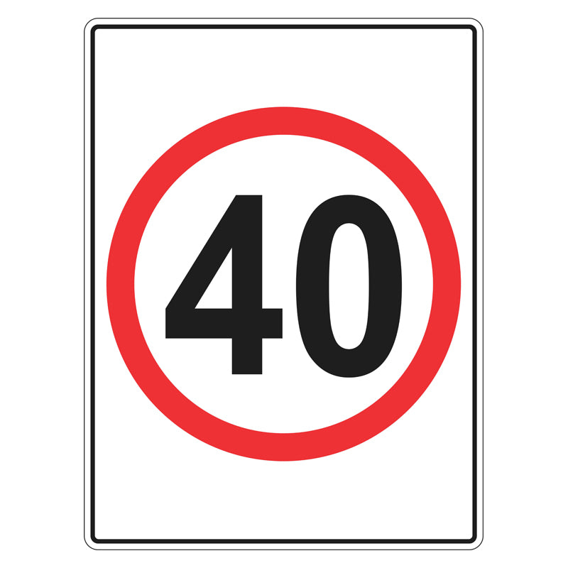 Speed Limit Sign - 40km — Safetysigns.com.au