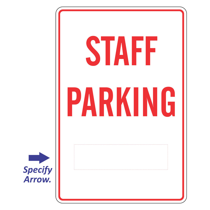 Car Park Sign - Staff Parking 300x450mm Metal — Safetysigns.com.au