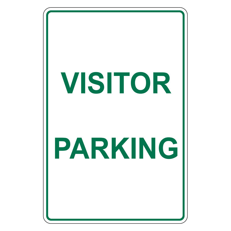 Car Park Sign - Visitor Parking 300x450mm - Metal — Safetysigns.com.au